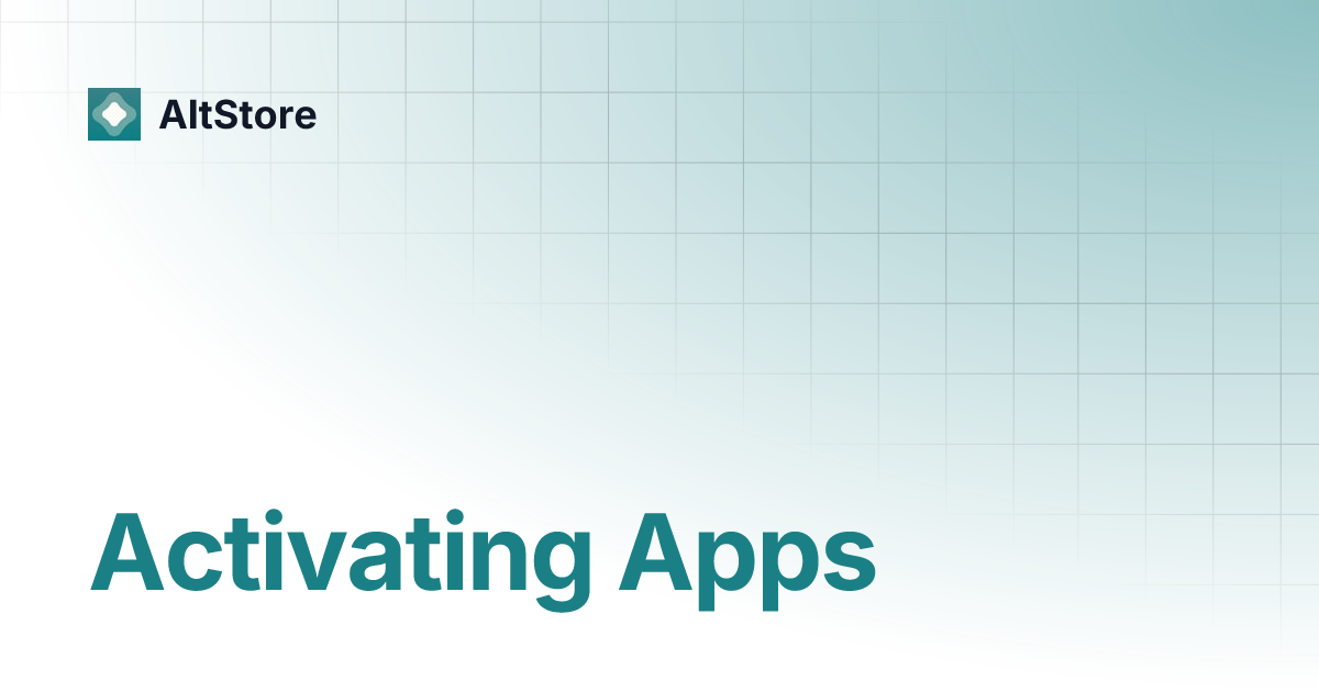 Activating Apps | AltStore