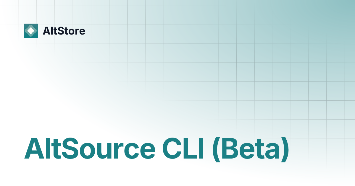 AltSource CLI (Beta) | AltStore