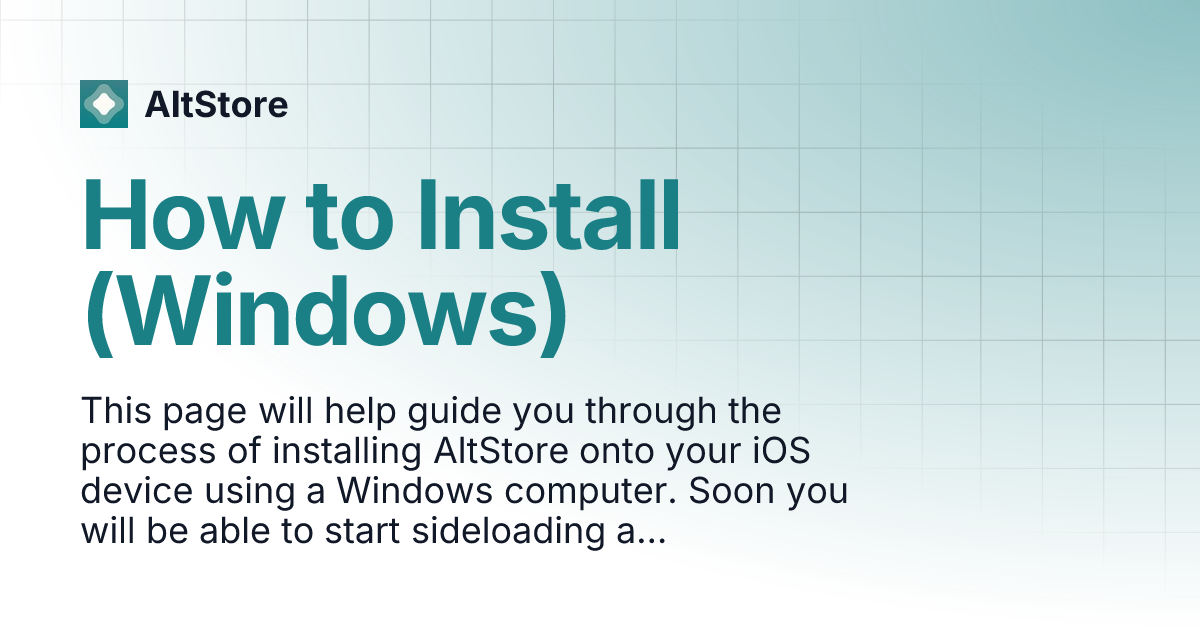How to Install (Windows) | AltStore